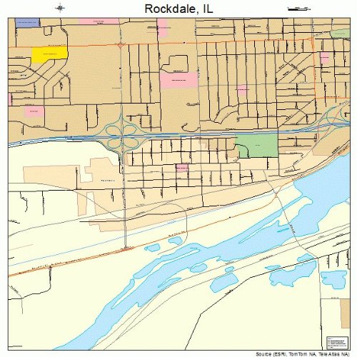 Amazon.com : Large Street & Road Map of Rockdale, Illinois IL - Printed ...