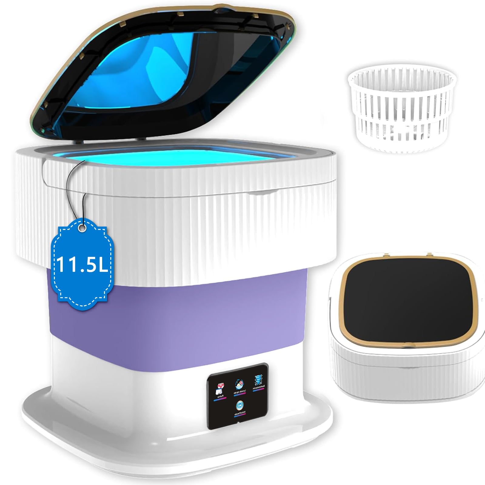 Amazon.com: Mini washing machine,Portable washing machine 11.5L ...