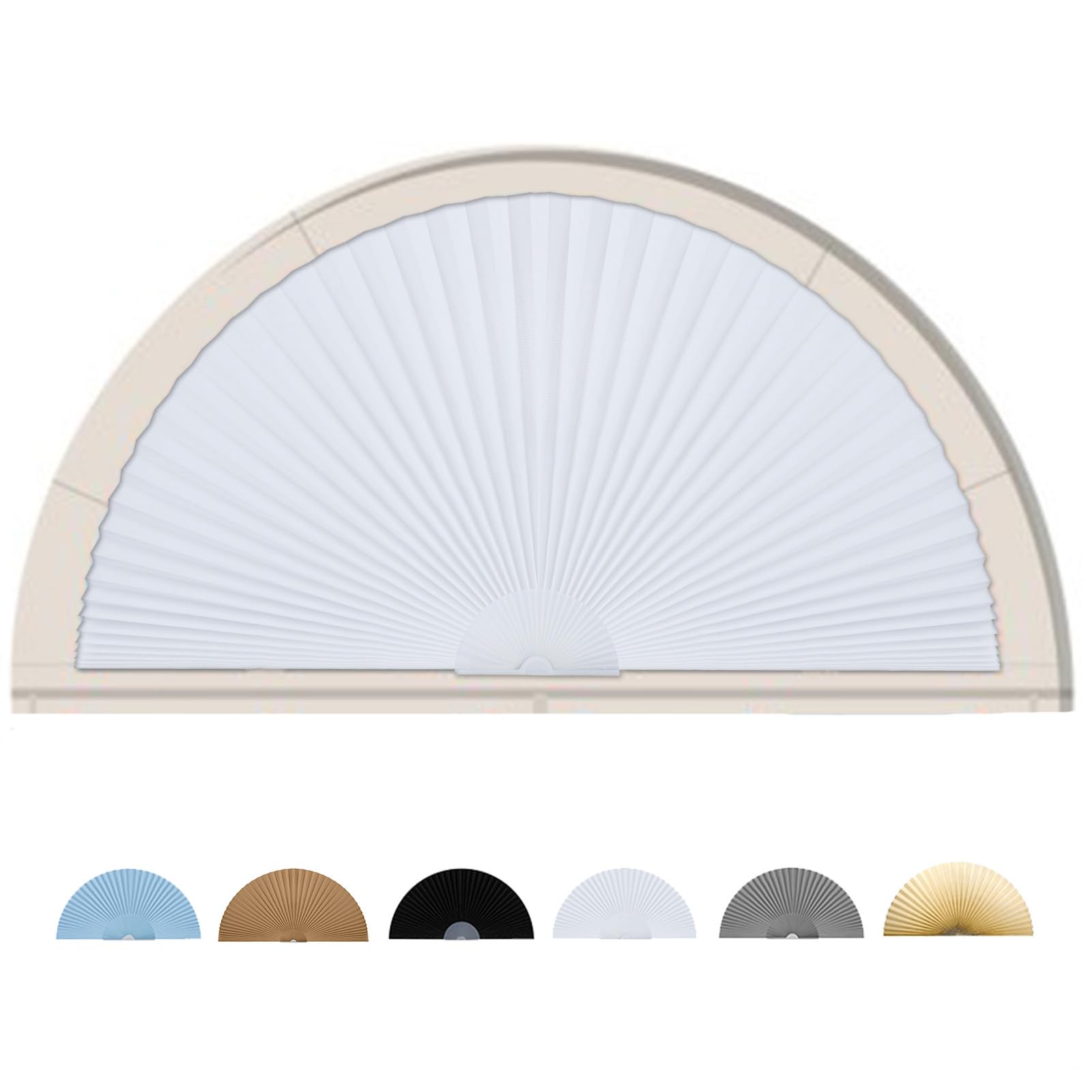 Amazon.com: Jlong Arch Window Shade Half Circle Window Shade Paper ...
