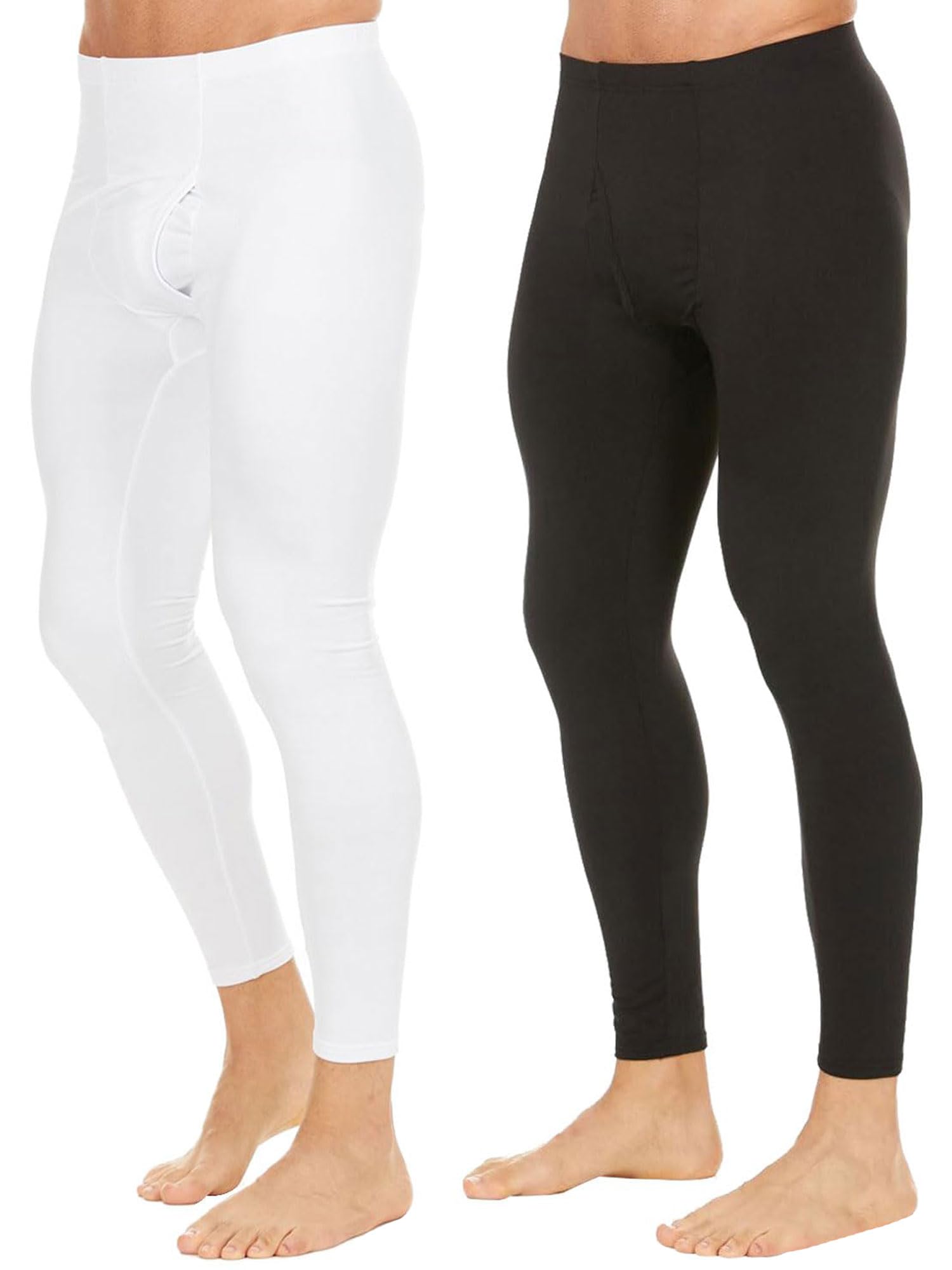 Amazon.com: Thermajohn 2 Pack Long Johns for Men Size L Black & White ...