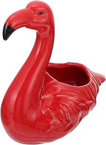 Amazon.com: POPETPOP 1pc Flamingo Succulent Pot Flamingo Figurine ...