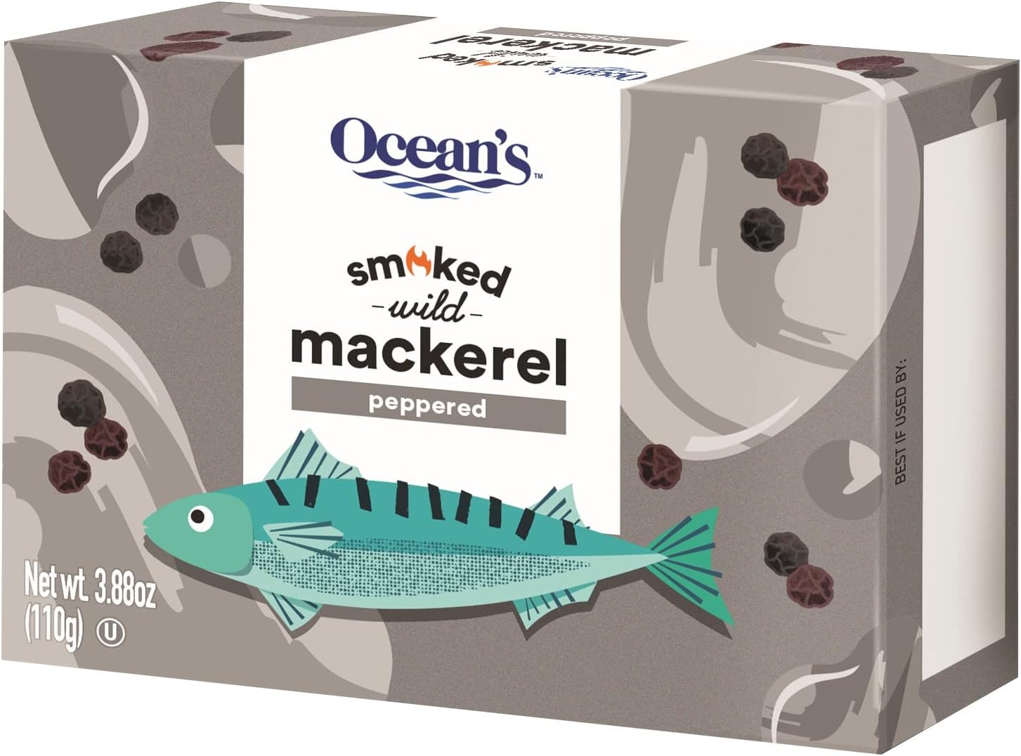 Amazon.com: Ocean's Peppered Smoked Wild Mackerel | 3.88 oz - 5 Pack ...