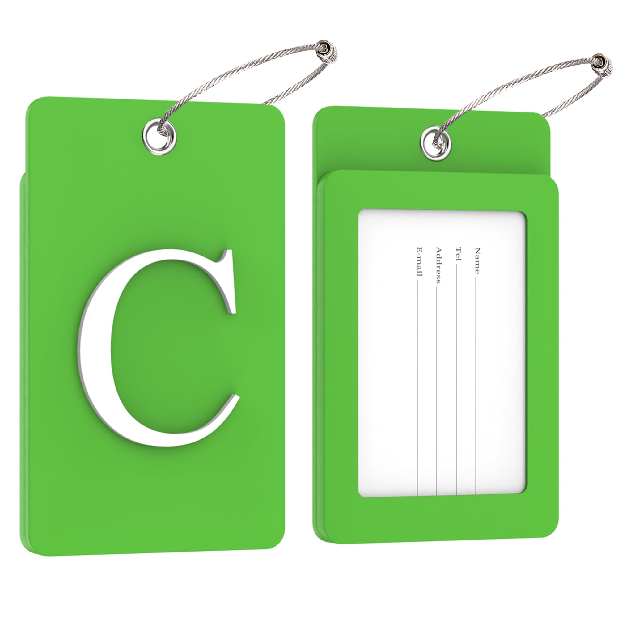Snapklik.com : Gostwo 2 Pack Luggage Tags For Suitcases, 26 Initial ...