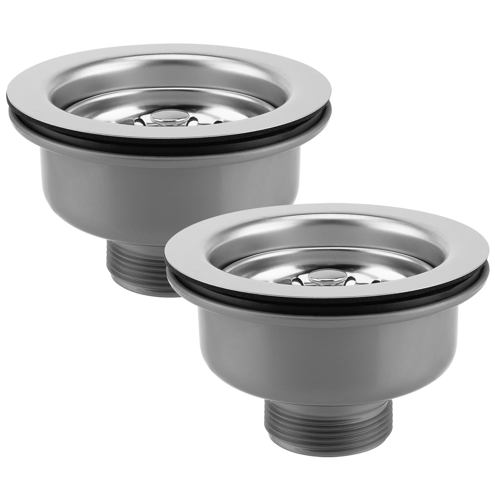 FUNSUEI 2 PCS 114mm Kitchen Sink Waste, Stainless Steel Sink Collection ...