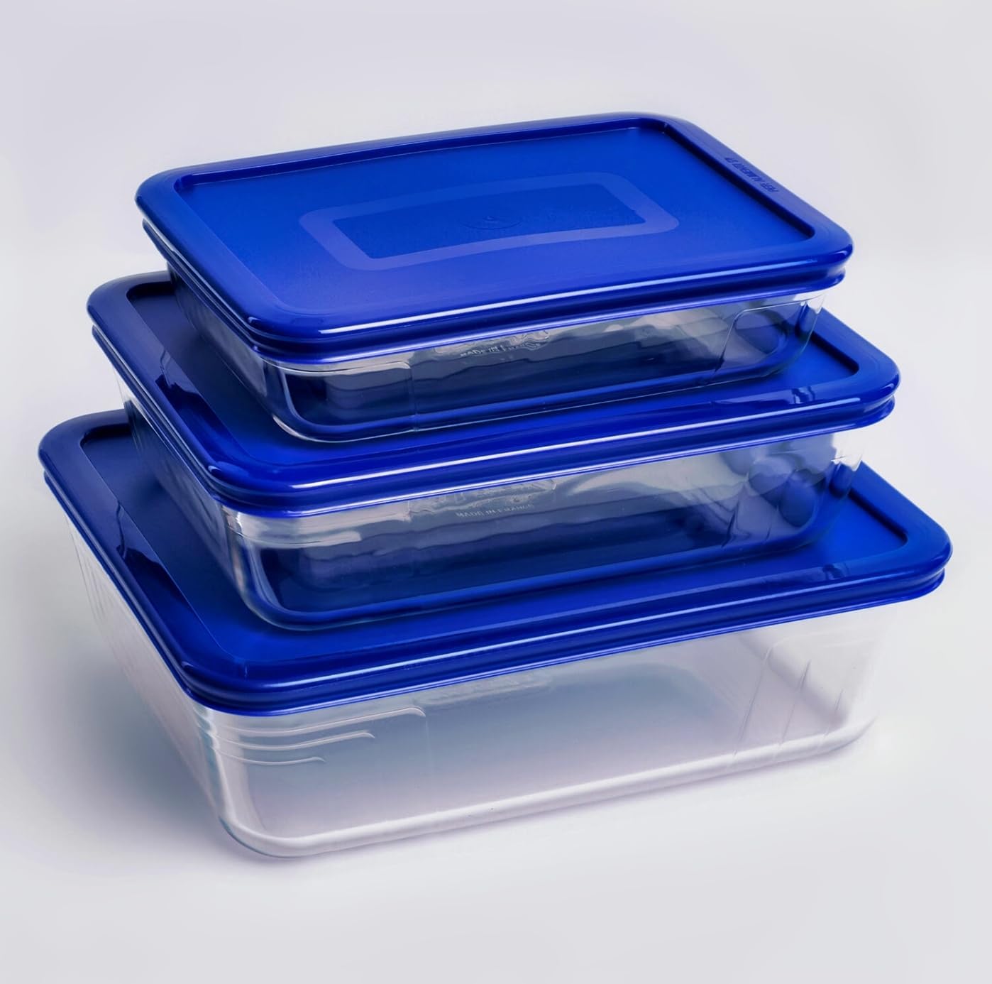 Pyrex® Cook & Freeze Set of 3 Glass Dishes with Airtight Lids (0.8 L, 1 ...