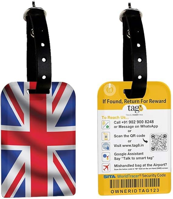 Tag8 Bag Security Tag UK Flag Bag Luggage Tag With Airport Tracer Code Stop Losing Start tag8-bag-security-tag-uk-flag-bag-luggage-tag-with-airport-tracer-code-stop-losing-start