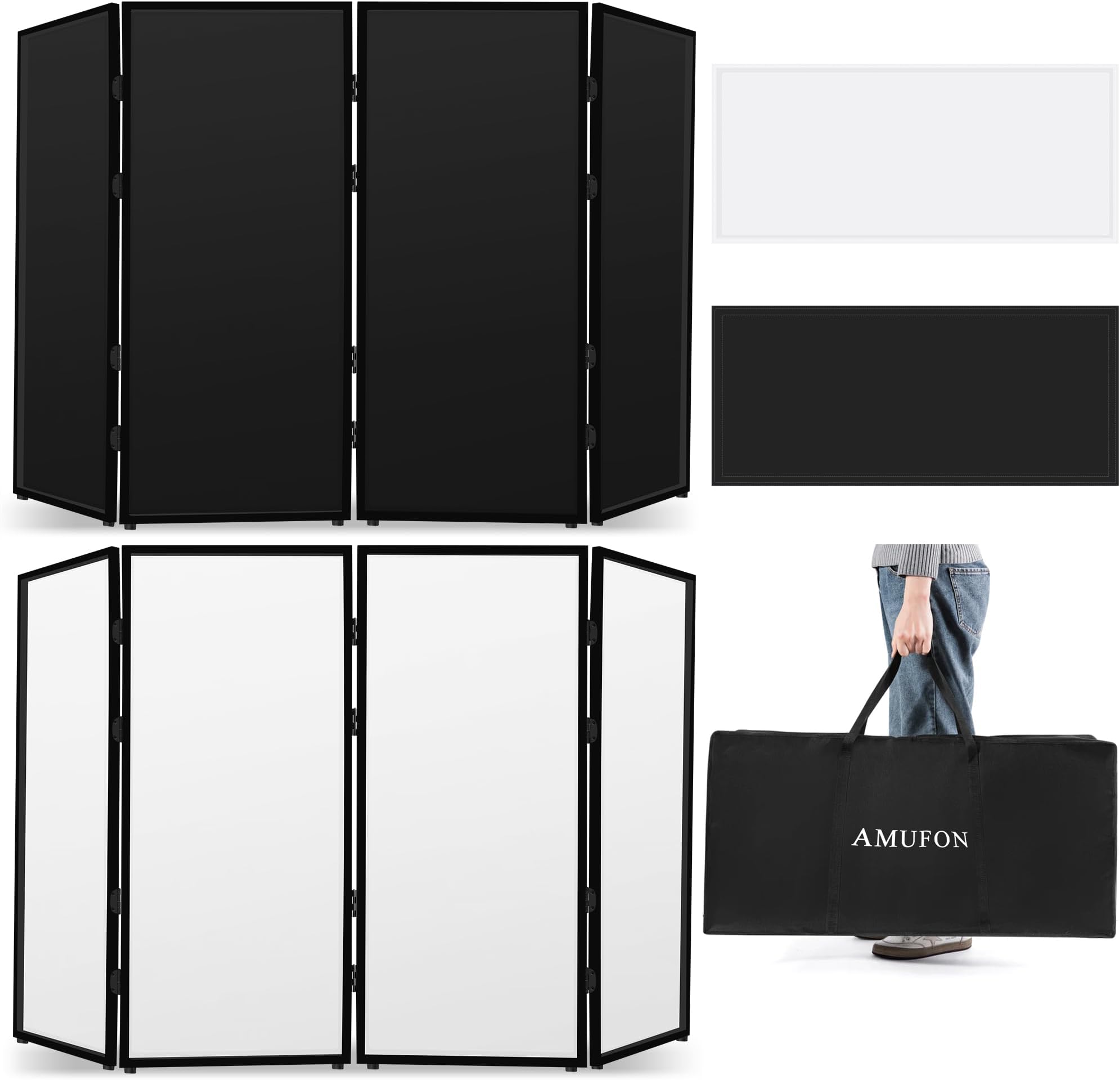 Amazon.com: AMUFON DJ Facade Booth, DJ Stand Portable Event Cover ...