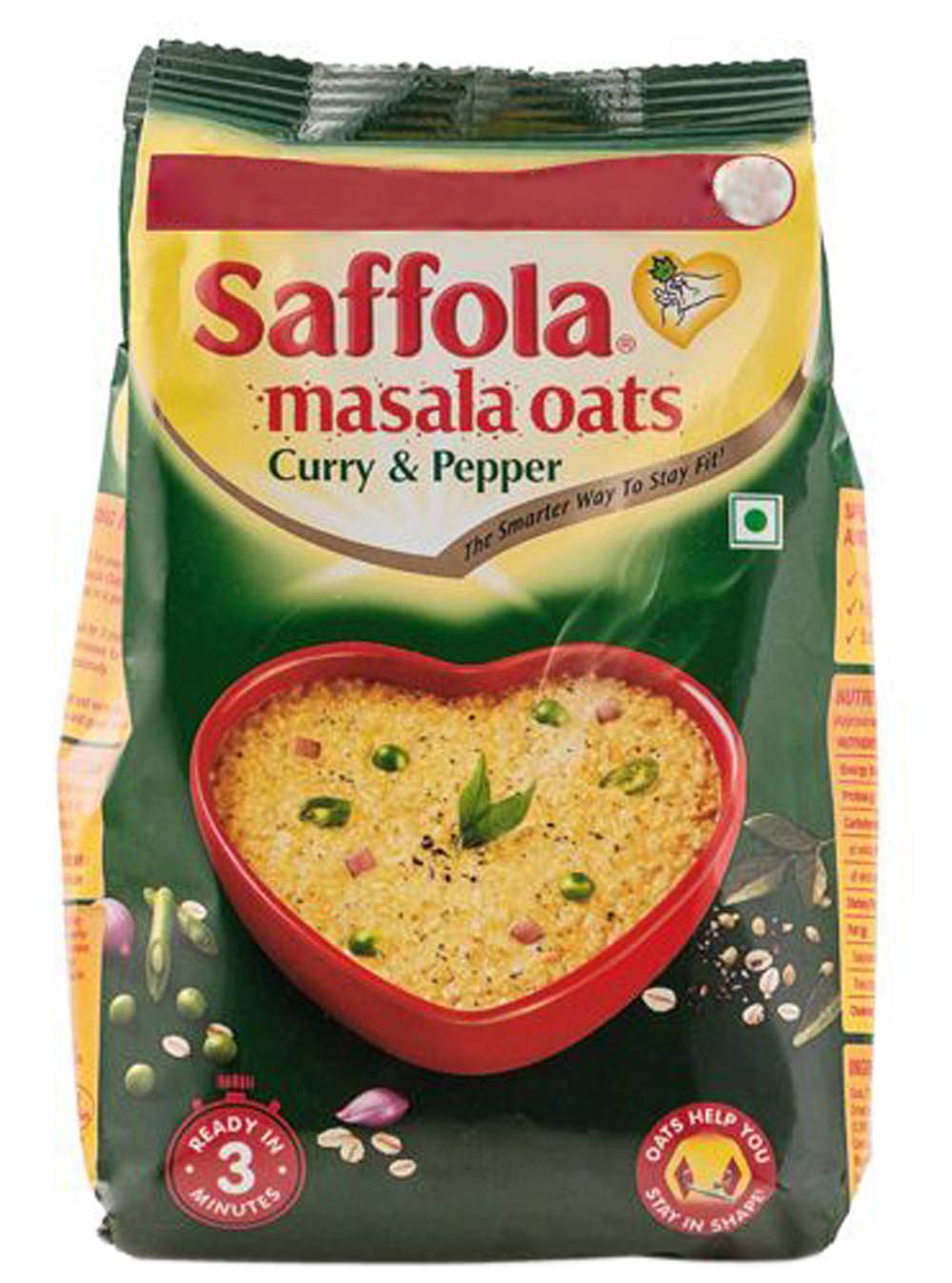 Saffola Masala Oats - Curry & Pepper, 500g Pouch : Amazon.in: Grocery ...