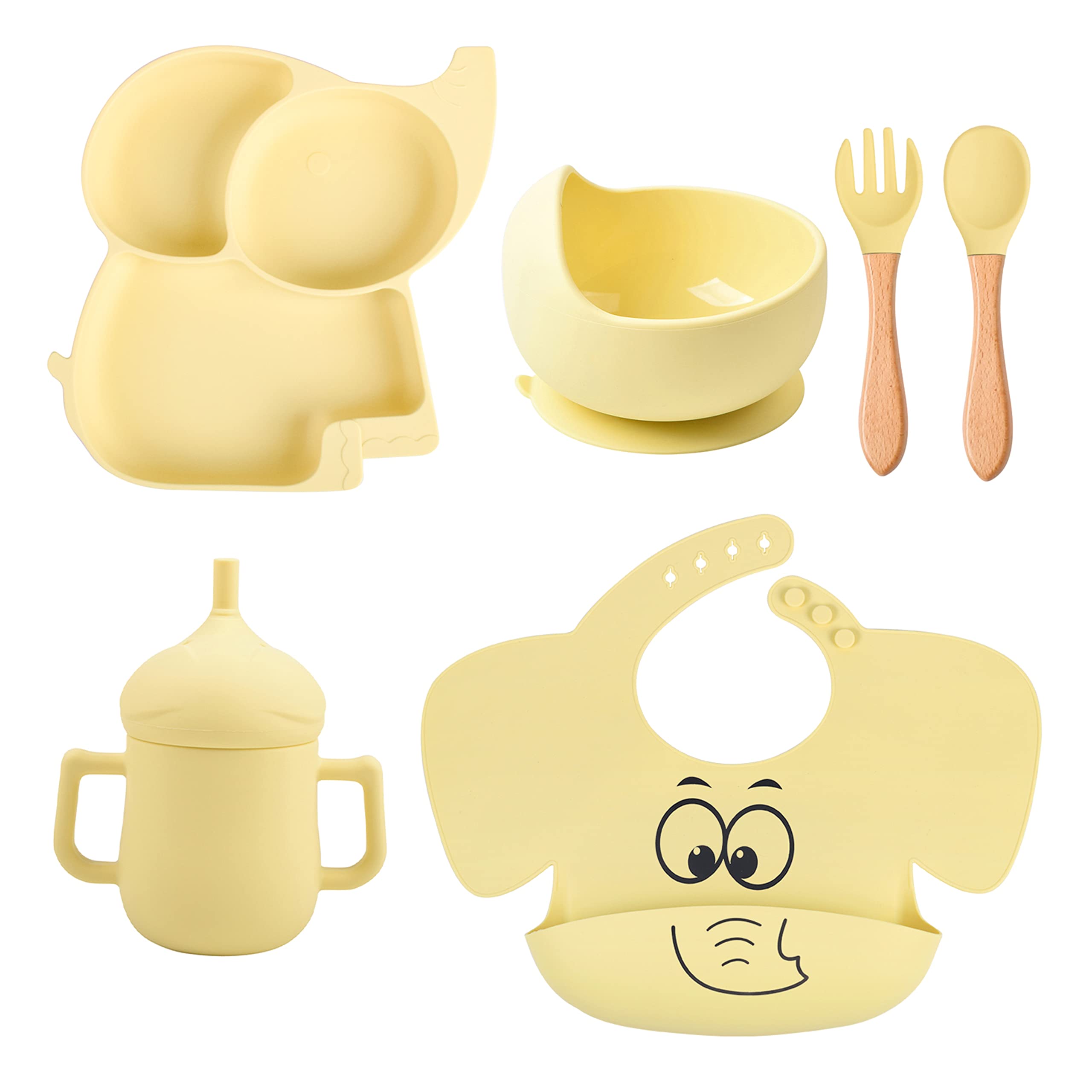 Buy BABY BRAT Silicone Baby Feeding Set | Adjustable Bib | Soft Spoon ...