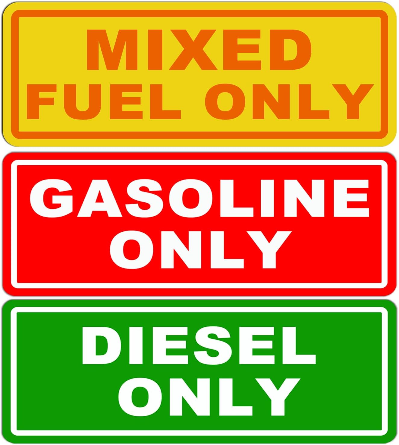 Amazon.com - Diesel Only/Mixed Fuel Only/Gasoline Only Stickers,Self ...