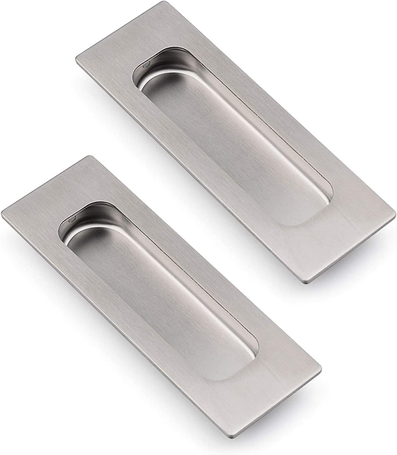 HOMOTEK 2 Pack 120mm Flush Sliding Closet Door Pulls, Recessed Finger ...