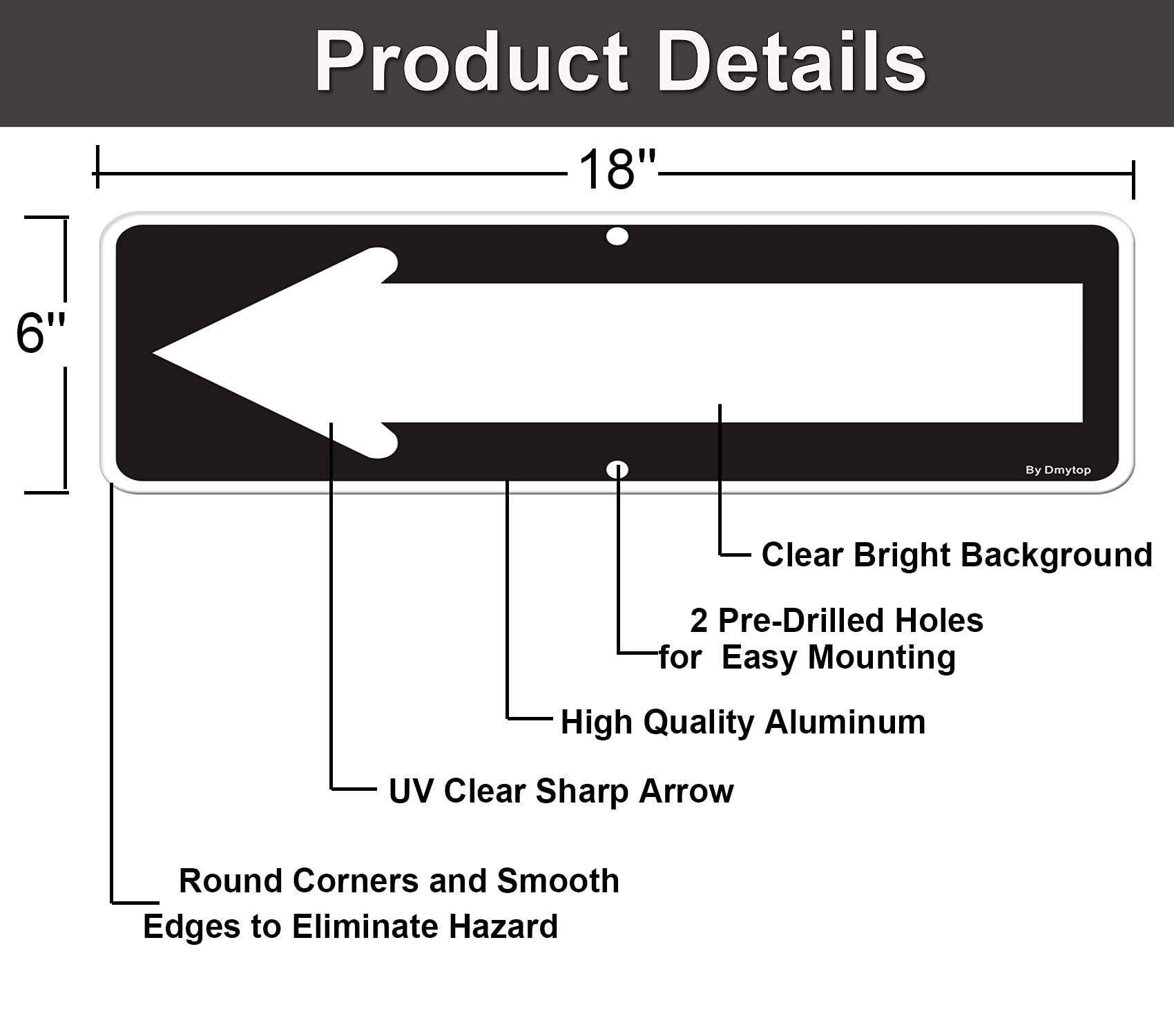 Custom Sign Custom Arrow,Custom Directional Sign, Two Way Arrow,12x18 ...