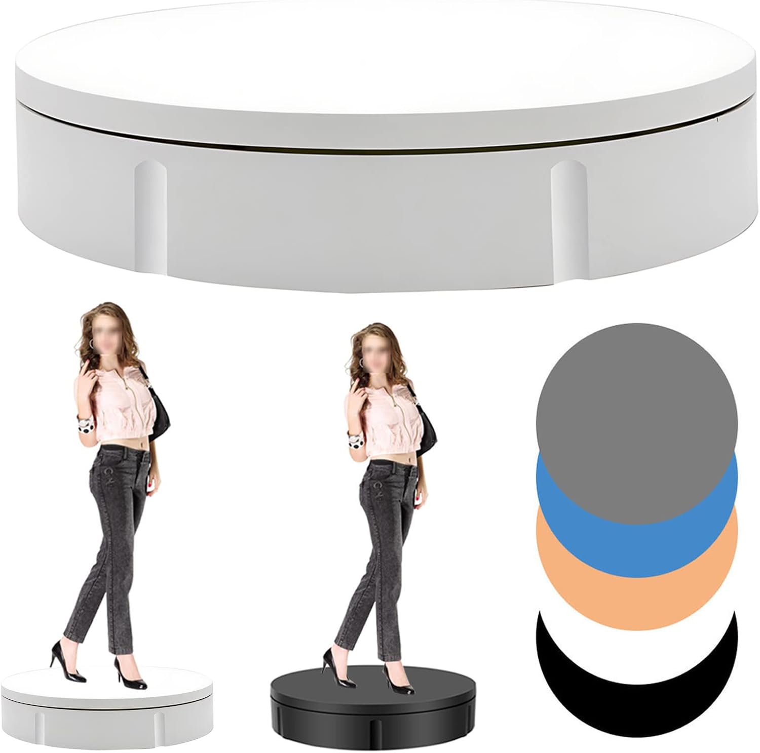 Amazon.com: Black/White Electric Rotating Turntable for Photography ...