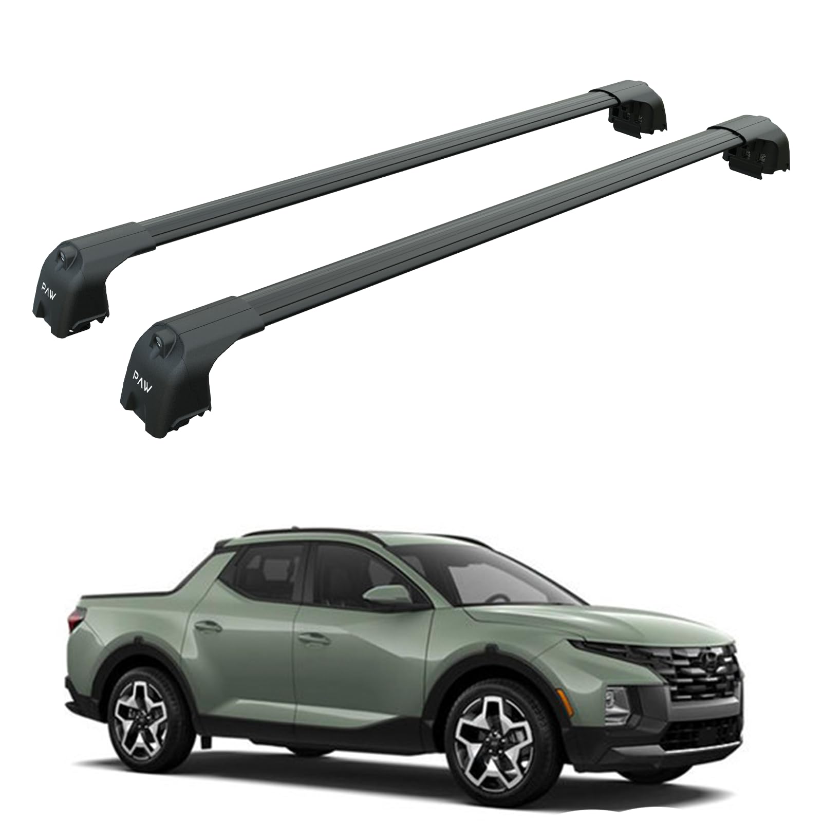 Amazon.com: auto paw for Hyundai Santa Cruz Roof Rack Cross Bars Flush ...