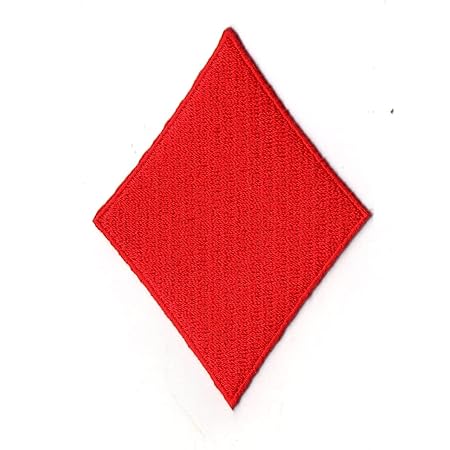 Amazon.com: Diamonds Iron-On Embroidered Patch Red Playing Card Suit ...