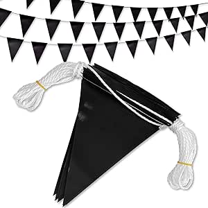 Amazon.com: NACARUM Black Pennant Banner Flags | OSHA 500lb Rated ...