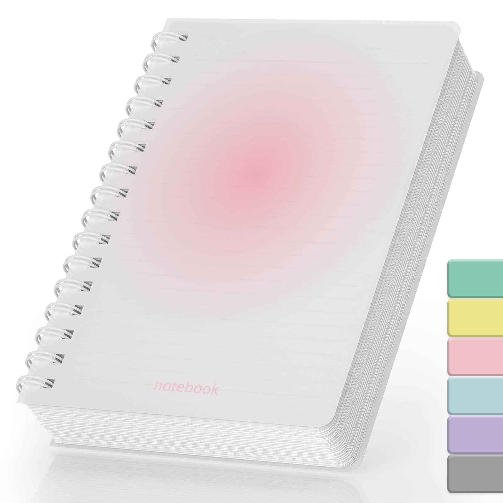Smarpau Notebook Notepad A5, 300 Pages/150 Sheets Wirebound Spiral ...