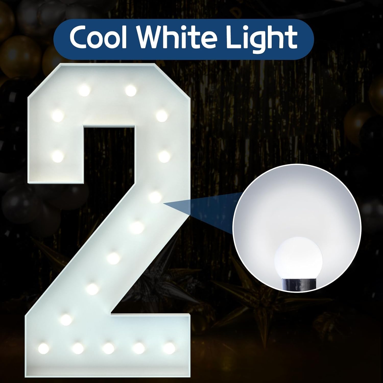 Snapklik.com : Imprsv 5FT Marquee Numbers, Light Up Numbers, Marquee ...