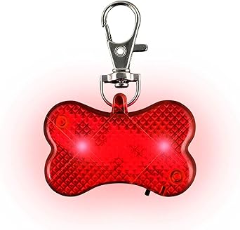 Amazon.com: Red LED Dog Bone Pet Safety Light : Pet Supplies