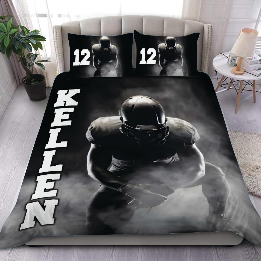 Amazon.com: SATIGI Twin Bed Set Teen Boys Football Football Player ...
