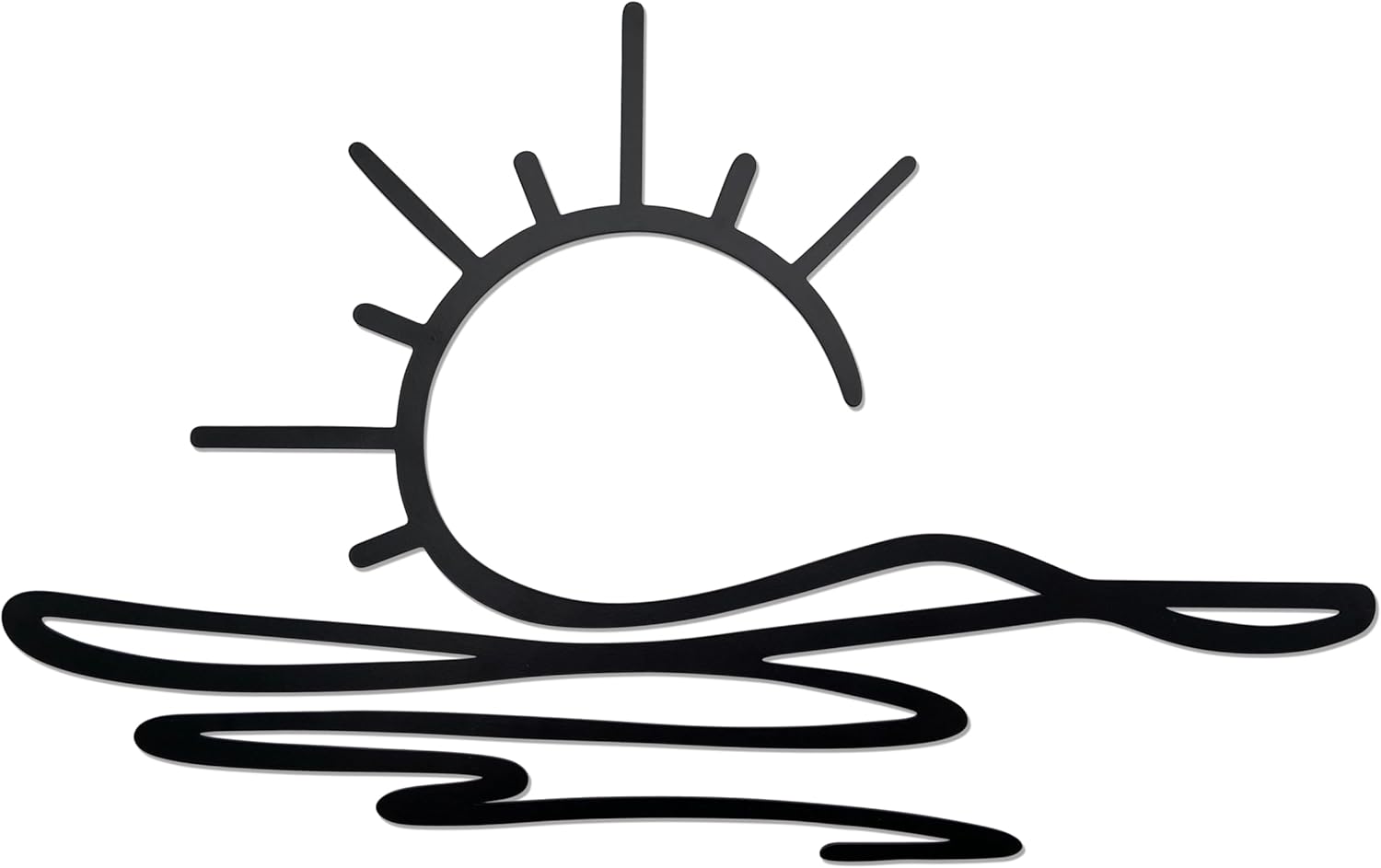 Amazon.com: noxozoqm Sunshine Metal Sign Black Sun Metal Wall Art Boho ...