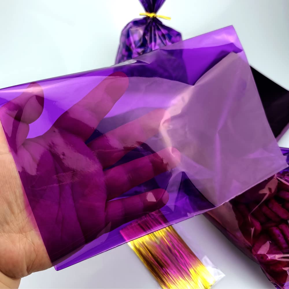 Purple Cellophane Bags