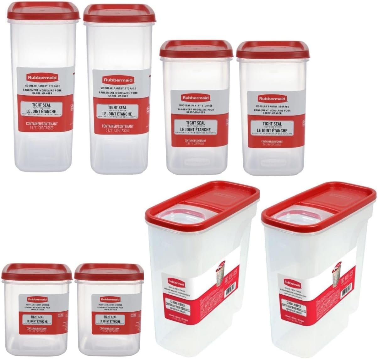 Amazon.com: Rubbermaid Modular Pantry Canister Premium Food Storage ...