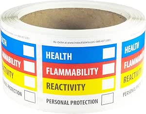 Hazardous Material Identification Label (HMIL) | 51 mm 2 x 2" Inch ...