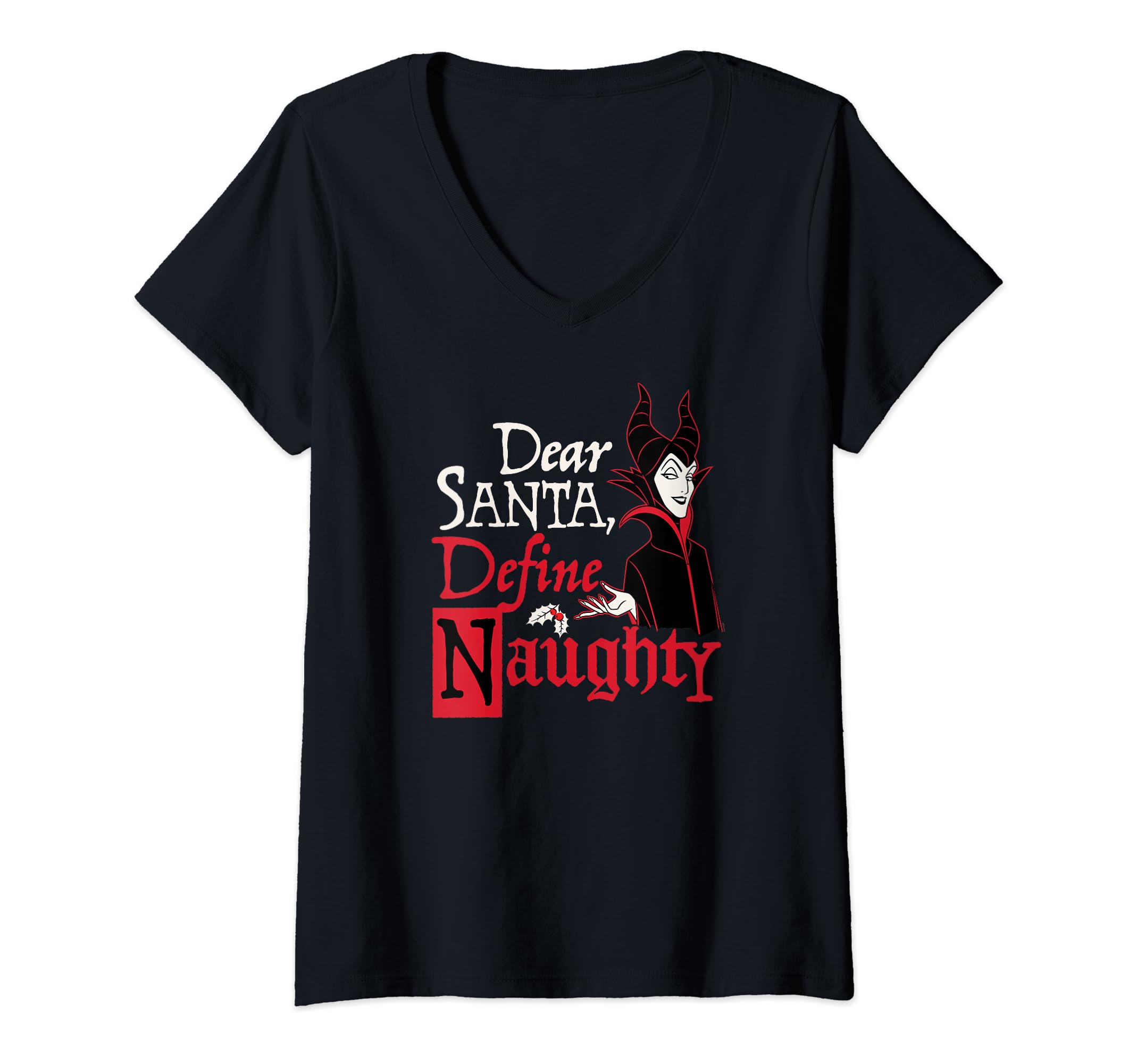 Amazon.com: Womens Disney Villains Holiday Maleficent Dear Santa Define ...