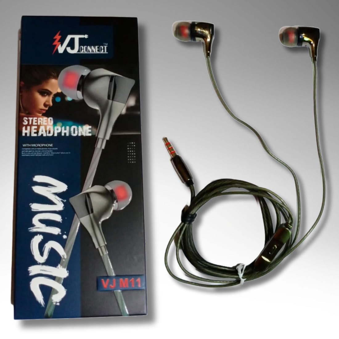 VJ CONNECT Model VJ M11 - a Wired Stereo Headset Earphone with an ...