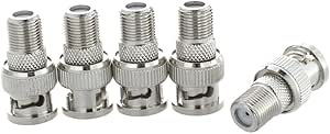 Amazon.co.jp: ROLE 10pcs BNC Male Plug to F Female Jack Adapter Coaxial Connector Coupler CCTV ...