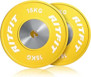 Amazon.co.jp: RITFIT Competition Barbell Plate, High Precision, Dumbbell Plate, Shaft Diameter 2 ...
