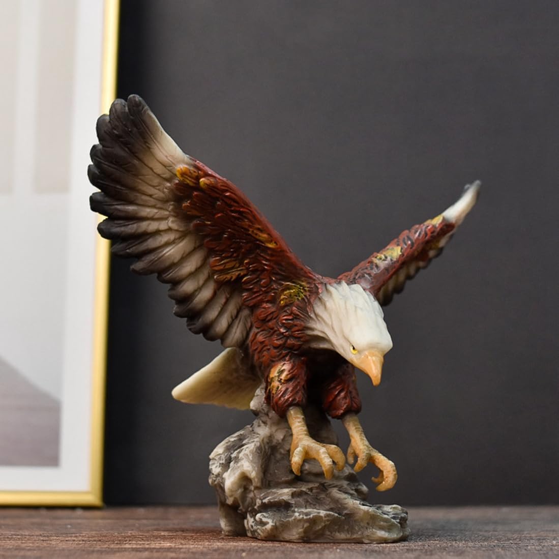 Amazon.com: JMONLPICY Vintage Eagle Decor Resin Statue Figurine ...