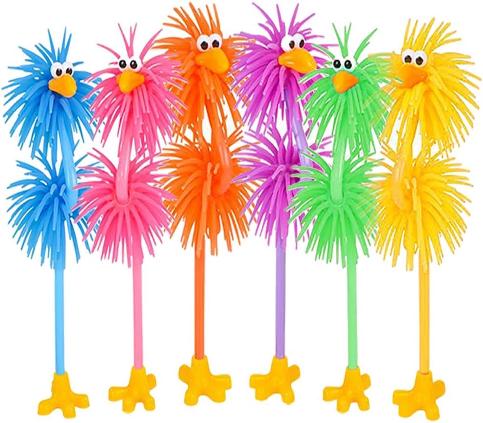 Amazon.com : ArtCreativity Silly Rubber Bird Pens, Set of 6, Cute Cool ...