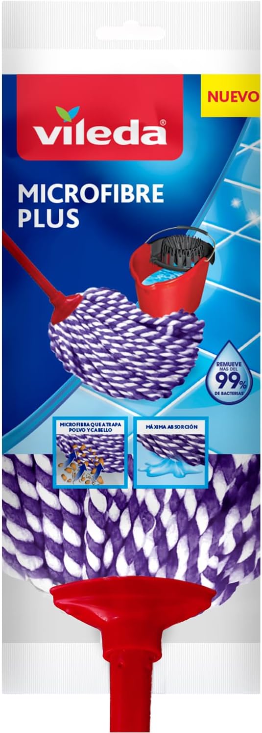 Vileda Mop Microfibre Plus, Trapeador Mop Microfibra : Amazon.com.mx ...