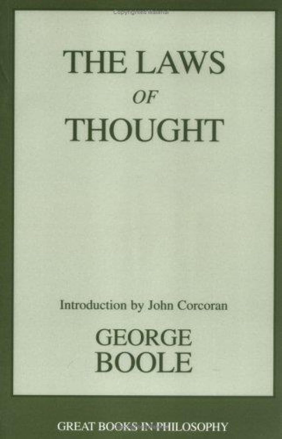 Amazon.com: Laws of Thought (Great Books in Philosophy): 9781591020899 ...