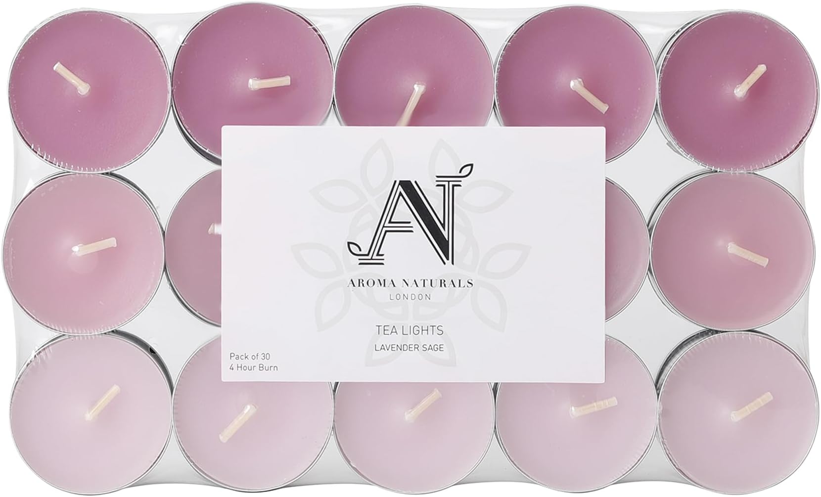 Aroma Naturals London Scented Tealight Candles Bag | 4 Hour Burn Time ...