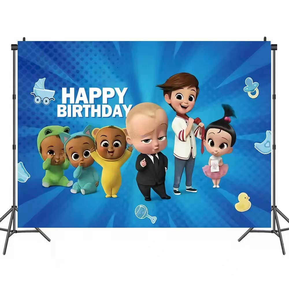Buy NB3 The New boss Theme Party Backdrop Cartoon Party Background ...
