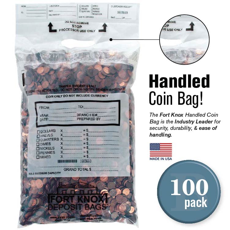 Snapklik.com : Poly Coin Bags 13W X 22H Tamper Evident Seal Single ...