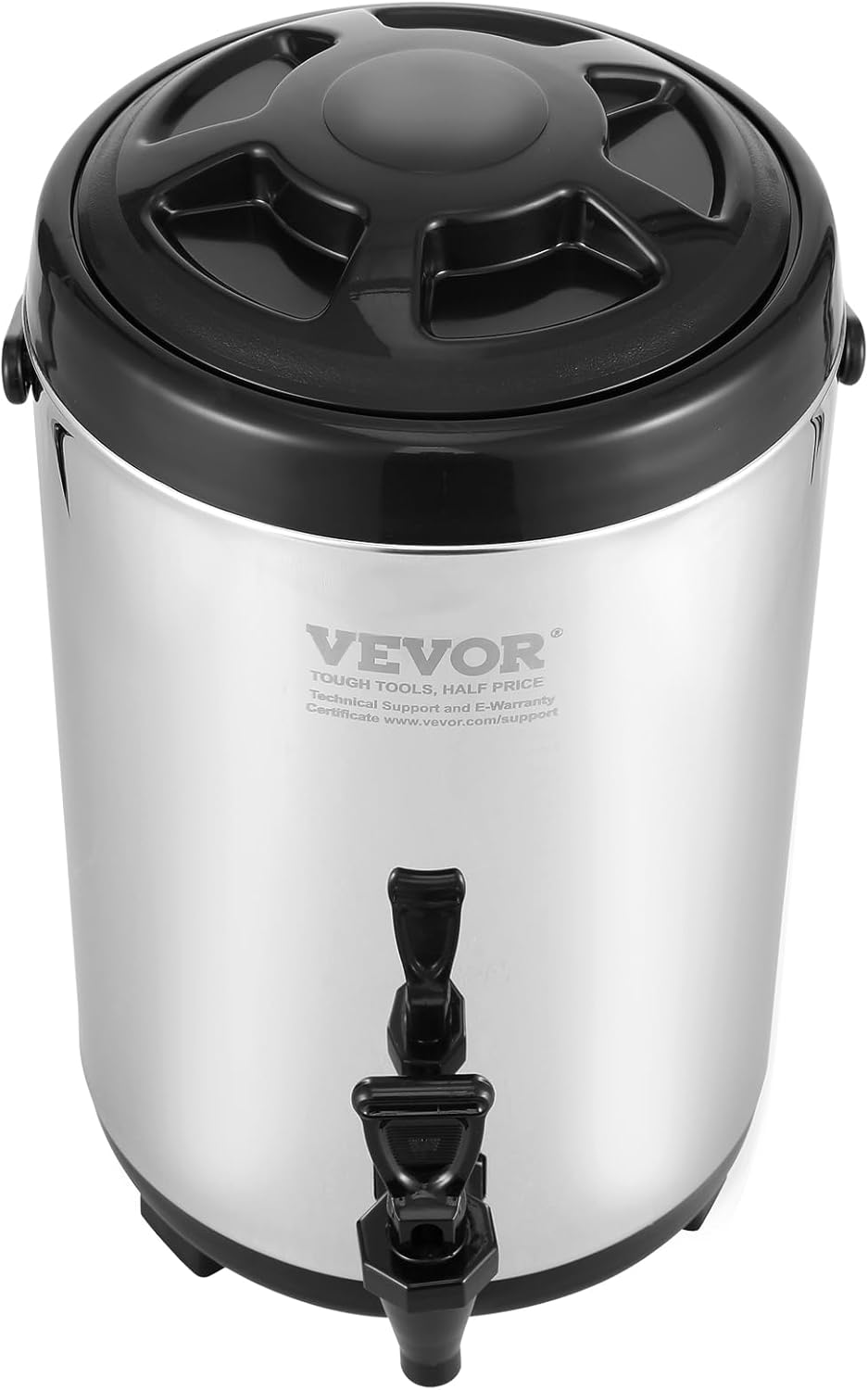 VEVOR Dispensador de bebidas aislado de acero inoxidable, 2 galones de 7.6 litros, dispensador ...