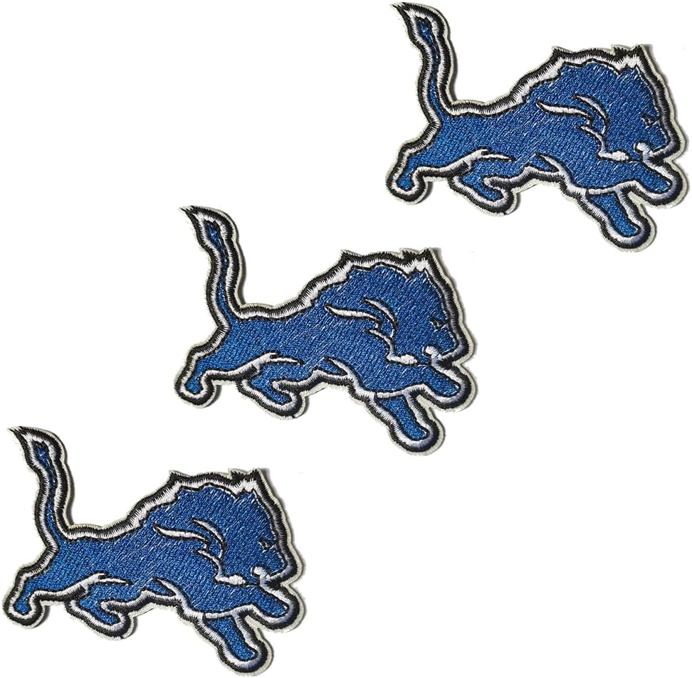 Amazon.com: 2Pcs Football Embroidered Lions Iron On Patches for ...
