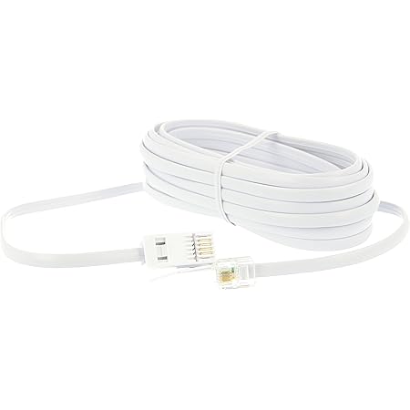 Keple BT Phone Line Plug to RJ11 Crossover Telephone Cable Extension ...