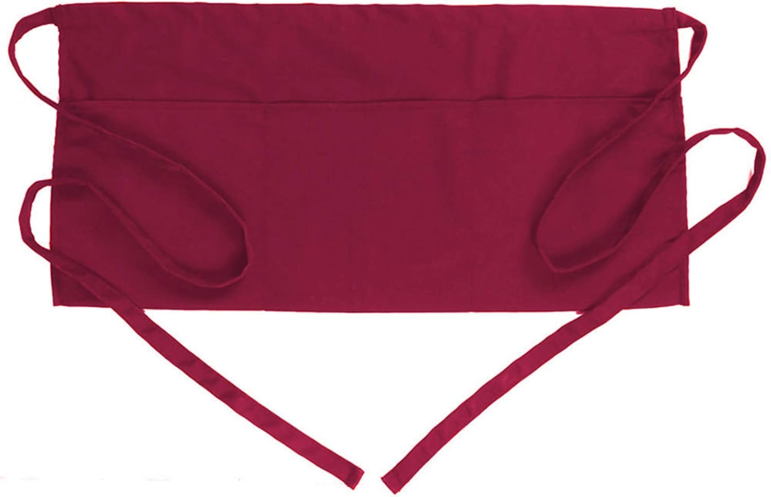 Amazon.com: BOHARERS Waist Apron with 3 Pockets - Red Waitress Waiter ...