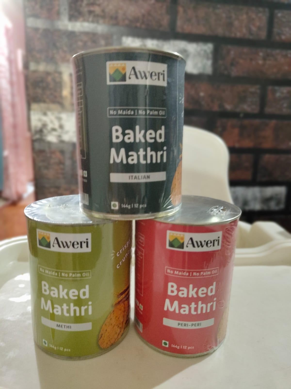 Aweri All-in-One Baked Mathri Combo Pack of 6 cans (144g) each | No ...