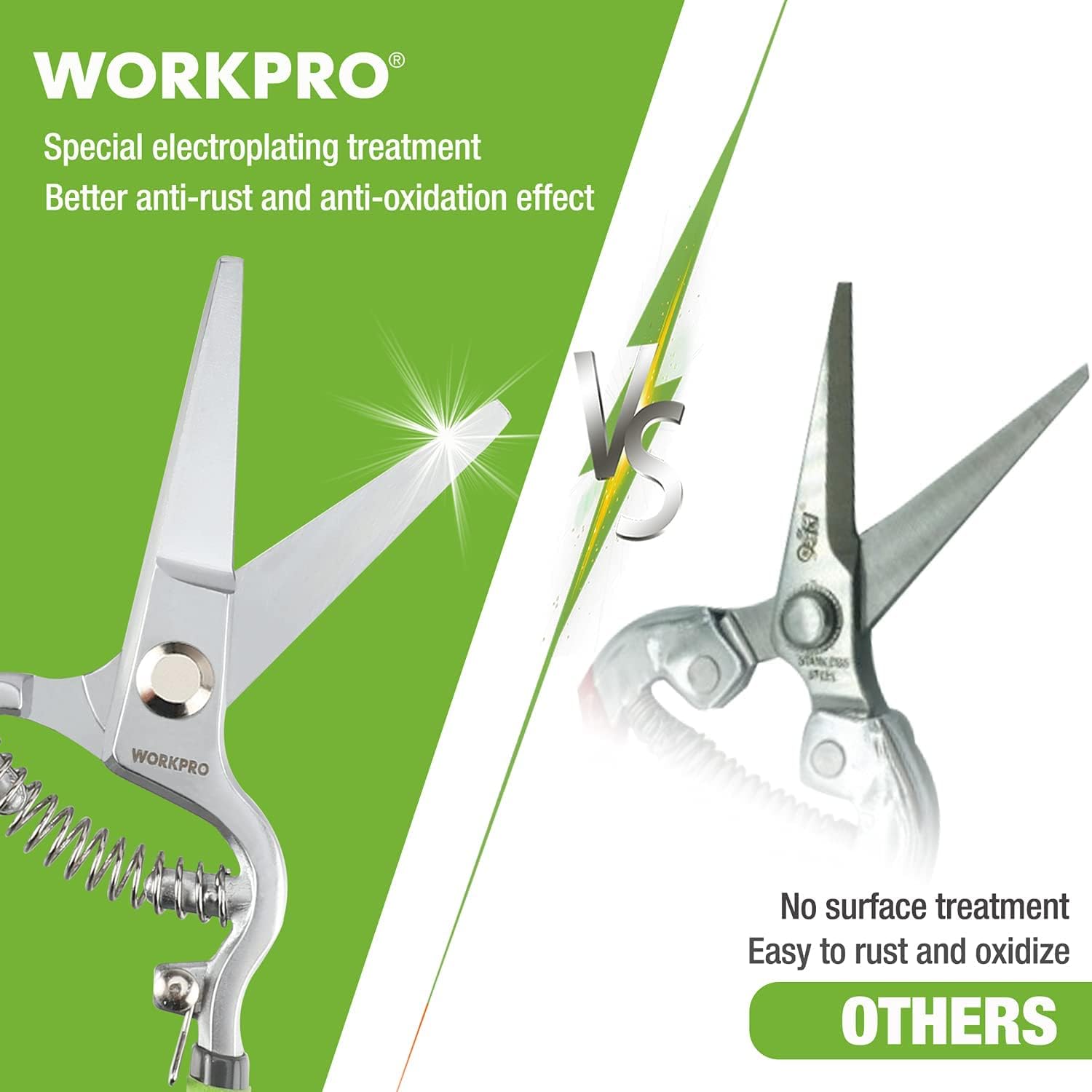 Buy WORKPRO 7 Piece Garden Tools Set & WORKPRO 2-Piece Pruning Shears ...