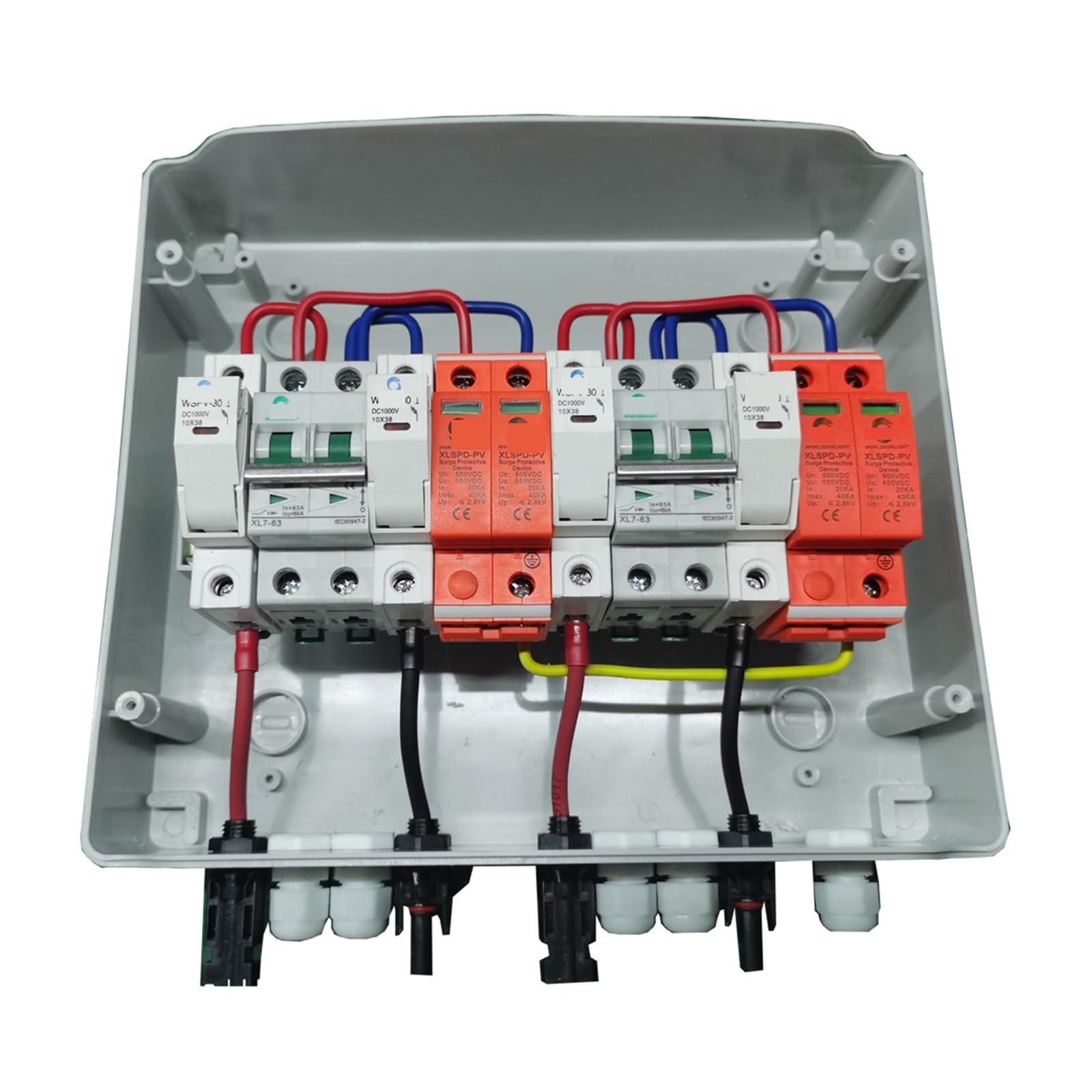 Buy Solar Combiner Box Wsdb Pv22 600v 2 Input 2 Output 2 String For Off Grid Solar Energy