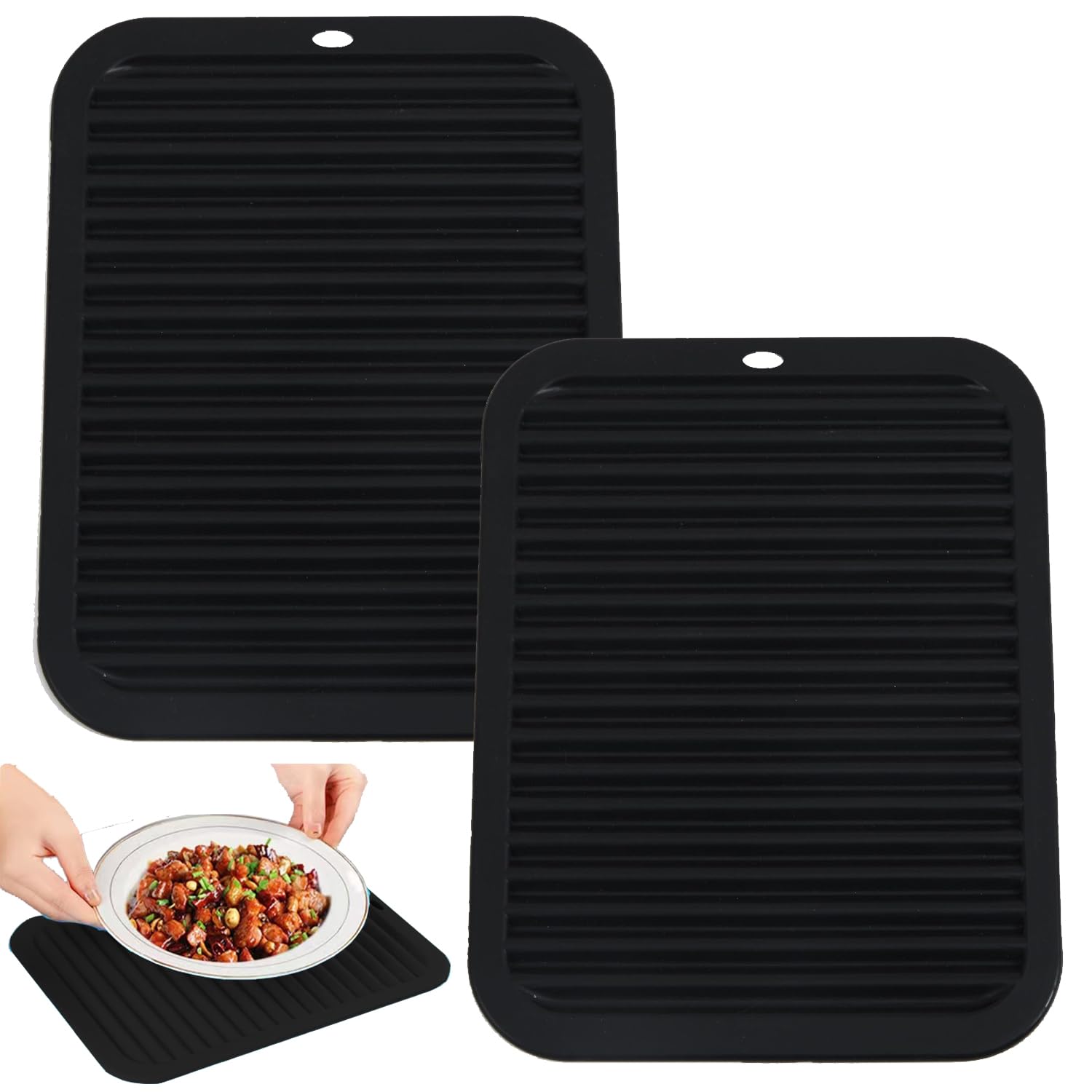 Paifeancodill Silicone Table Mats Hot Pad Mats Pot Holder, 2 Pcs ...