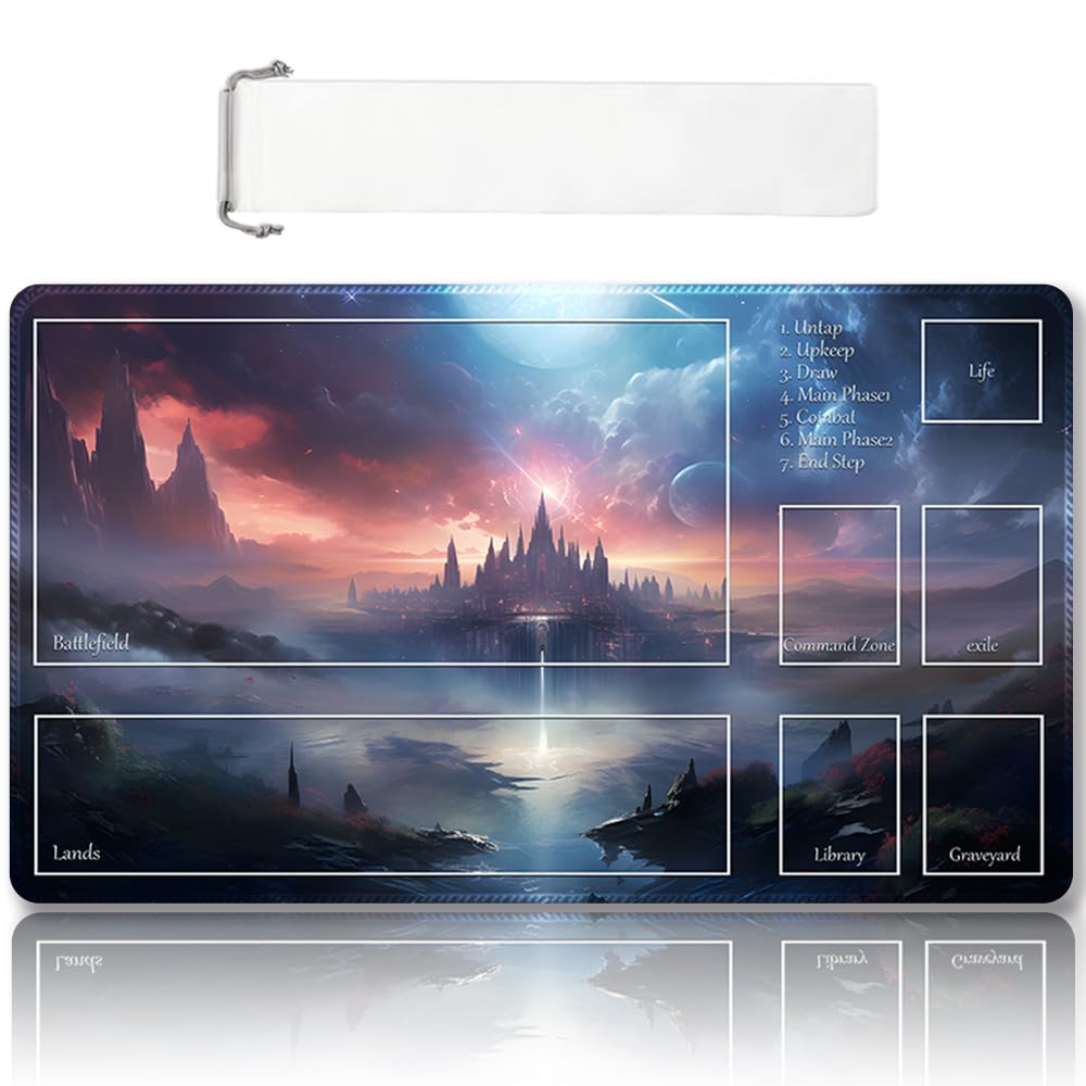 Amazon.com: Premium Stitched MTG Playmat with Zones and Non-Slip Rubber ...