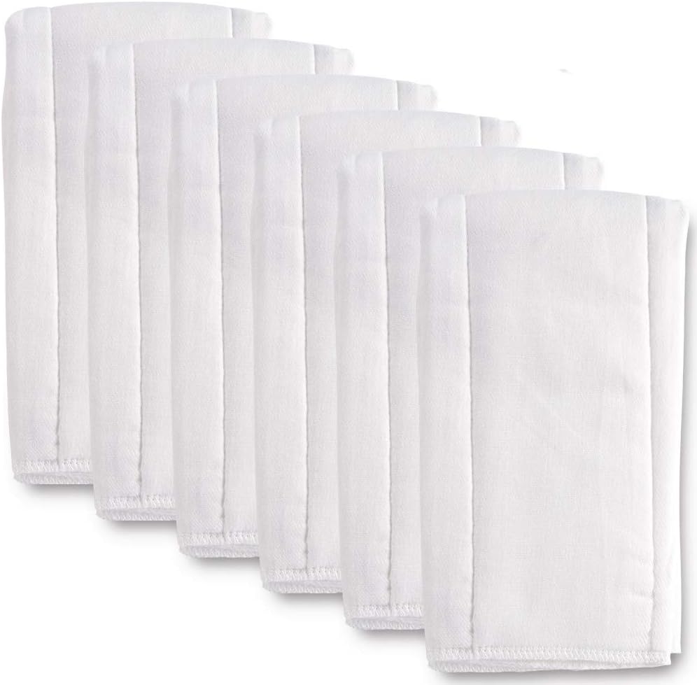 Amazon.com: Cotton Burp Cloths, Prefold Cloth Diaper (2+3+2 with ...