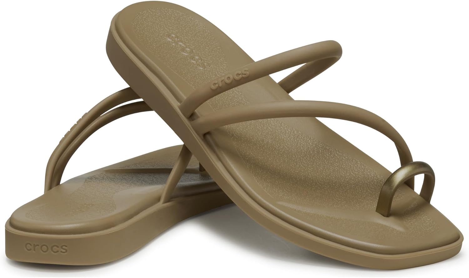 Amazon.com | Crocs Women's Miami Toe Loop Sandals Flat | Flats